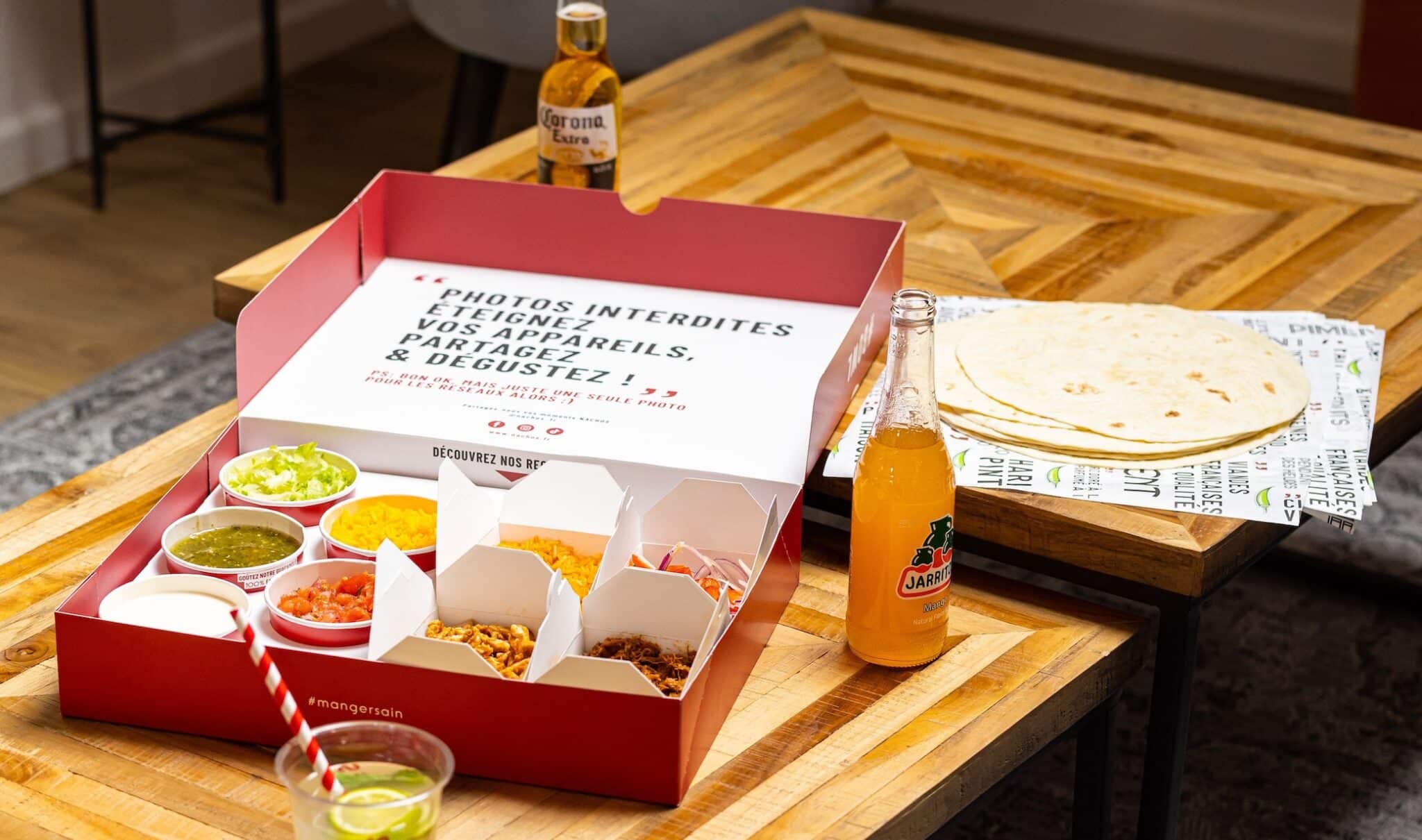 Boîte à partager Fajitas pour manger mexicain à la maison